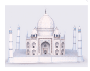 Papercraft do Taj Mahal, na Índia - modelo 1
